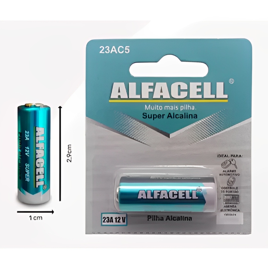 Pilha Alcalina 27A mini Alfacell com 5 unidades - Bocao Miudezas
