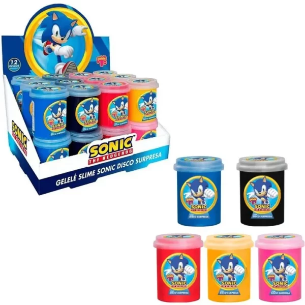 Slime Gelele com disco Sonic 152g - Bocao Miudezas